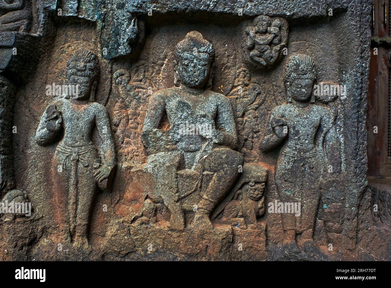 11 11 2008 Ancient Karla Buddhist Caves panel with Mithuna couples; and ...