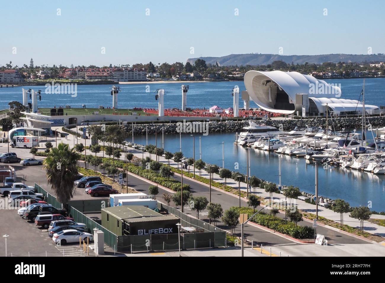 The Rady Shell, concert hall at the Jacobs Park in San Diego ...
