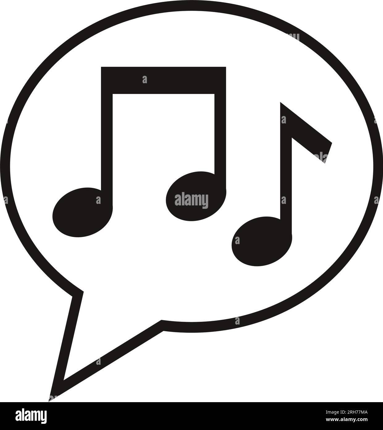 Speech bubble with notes simple icon Stock Vector Image & Art - Alamy