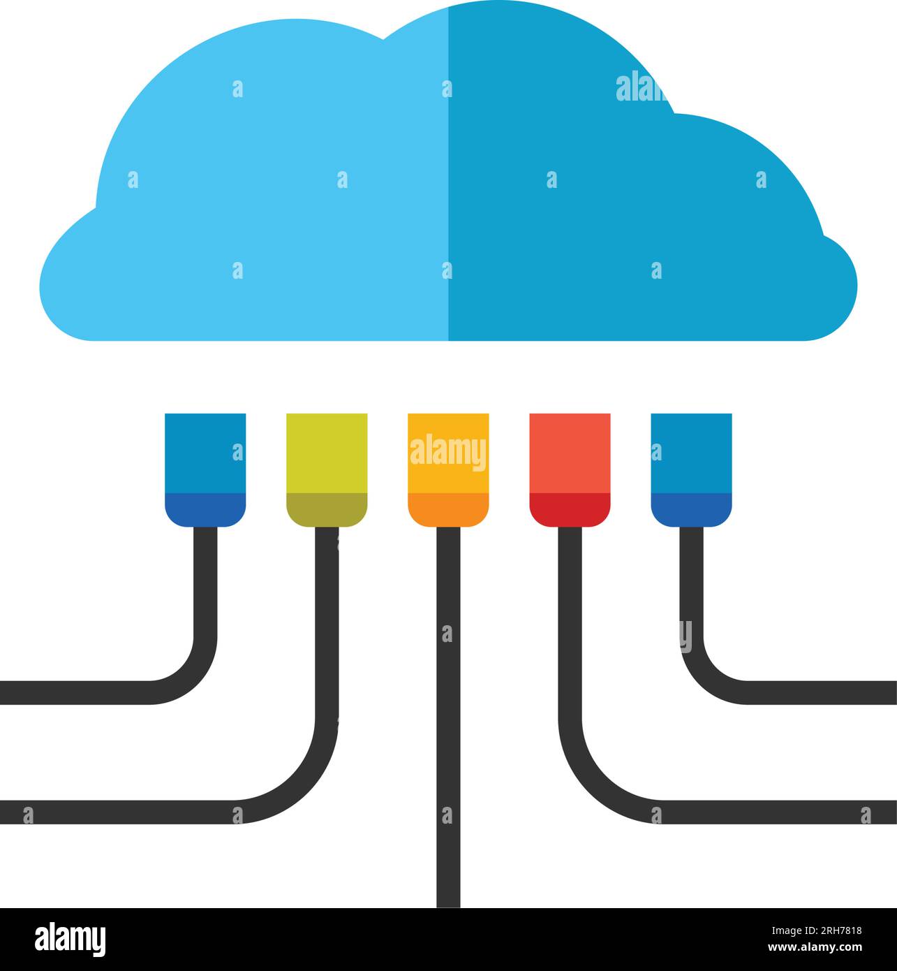 CRM cloud concept vector icon Stock Vector Image & Art - Alamy