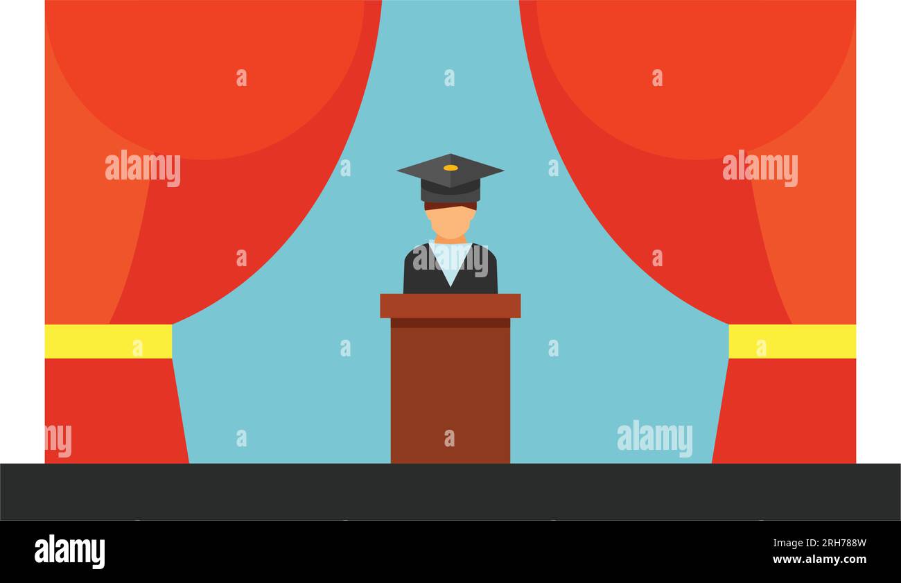 Graduation speech icon Stock Vector Image & Art - Alamy