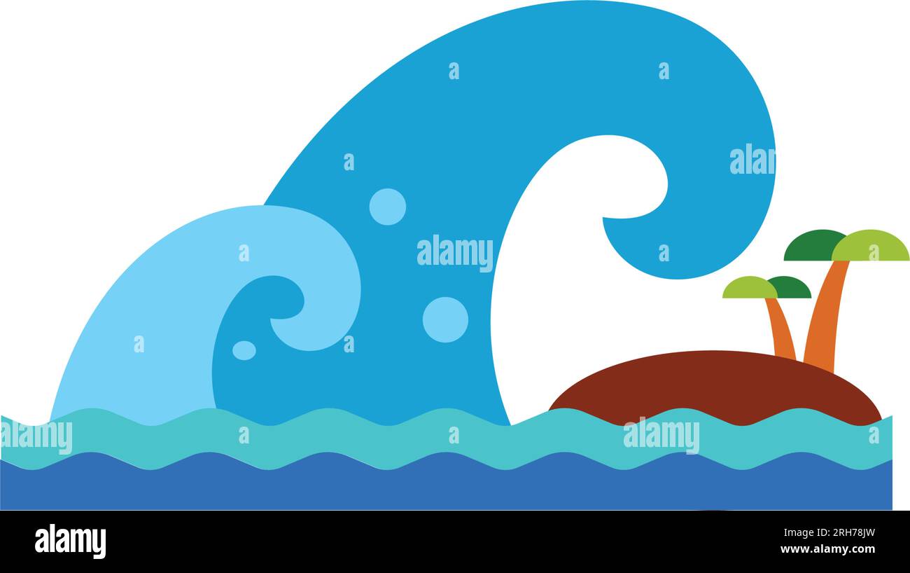 Tsunami drawing Cut Out Stock Images & Pictures - Alamy