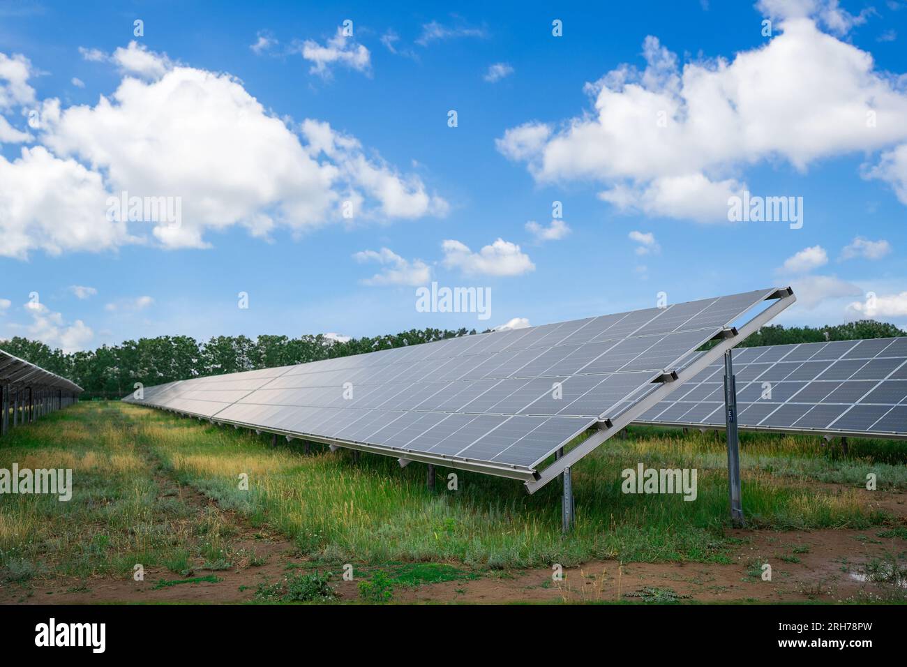 Solar panel, photovoltaic, alternative electricity source - concept of ...