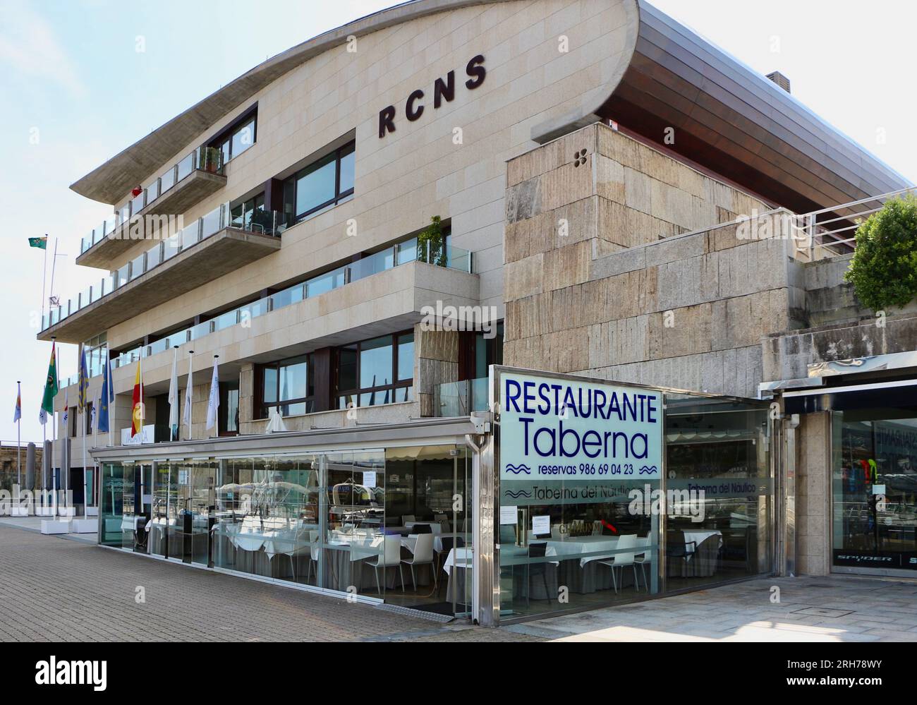 Enclosed terrace of the Restaurante Taberna at the Royal Nautical Club ...