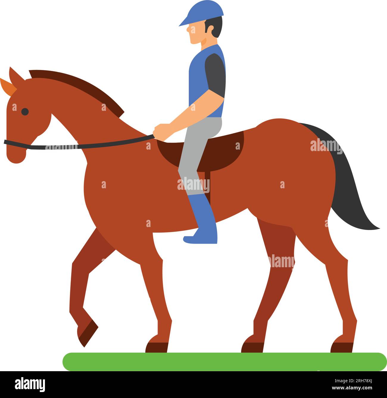 Recreational horseback riding Stock Vector Images - Alamy