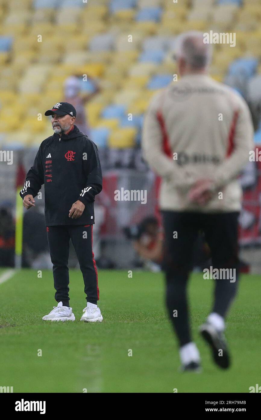 13th August 2023: Maracana Stadium Rio de Janeiro, Brazil ; Coach Jorge ...