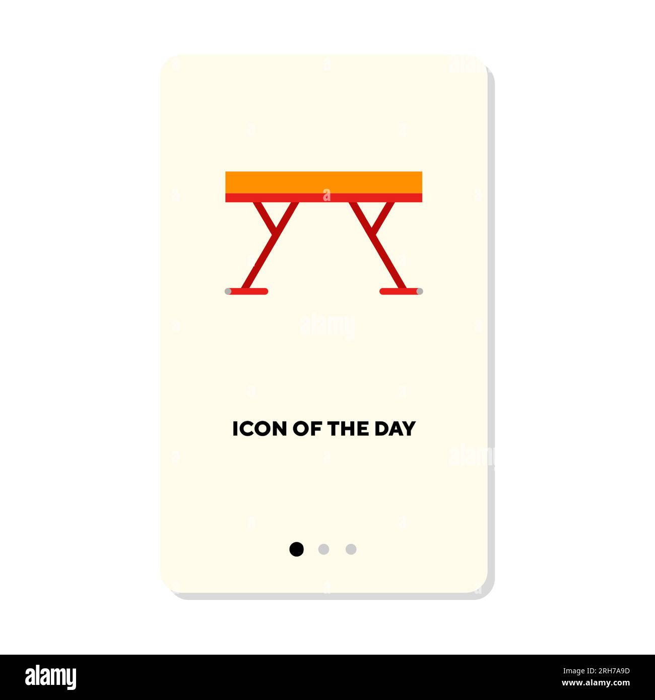 Balance beam for artistic gymnastics flat vector icon Stock Vector ...