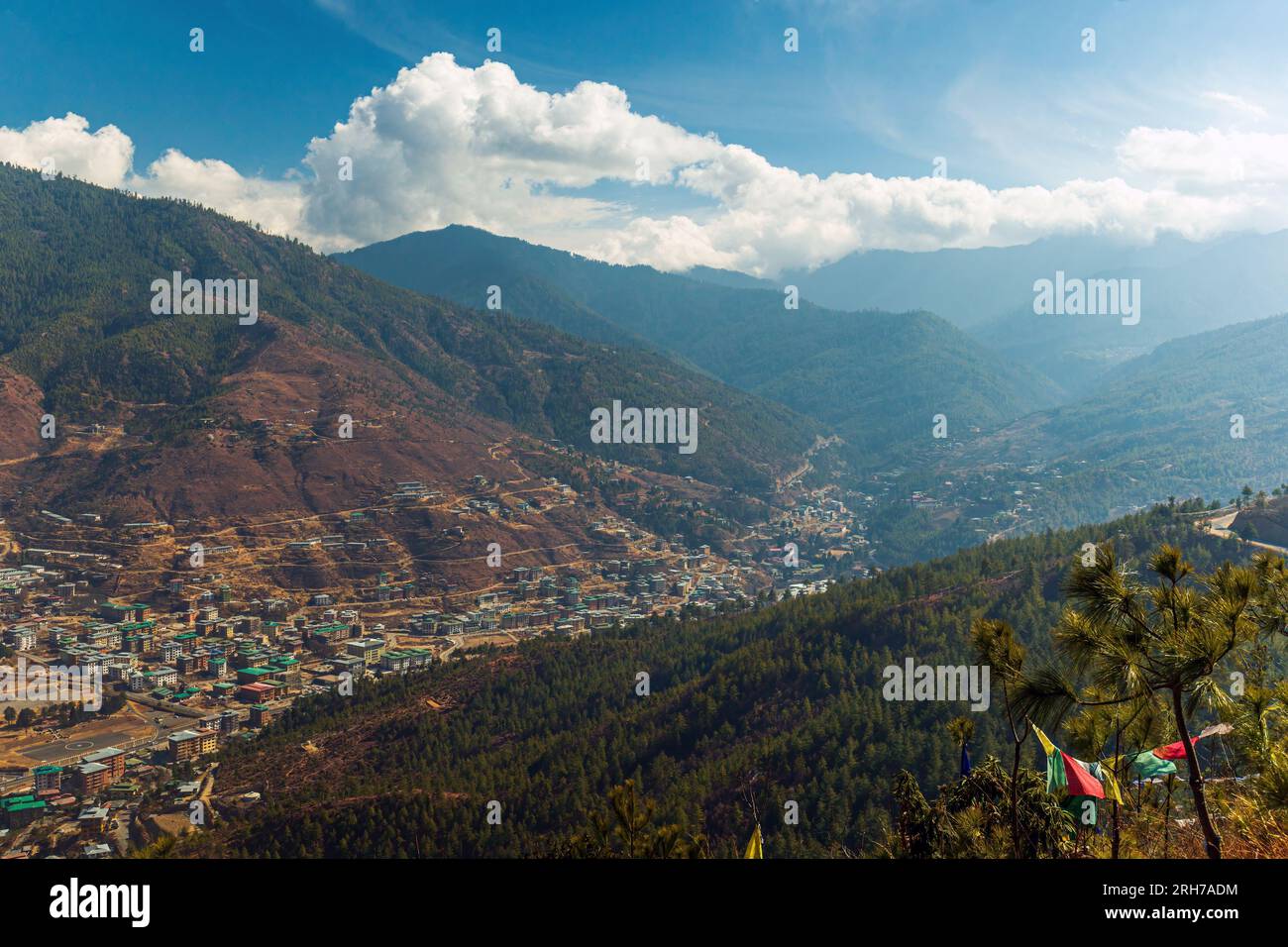 Magnificent view of Thimphu City of Bhutan Stock Photo - Alamy