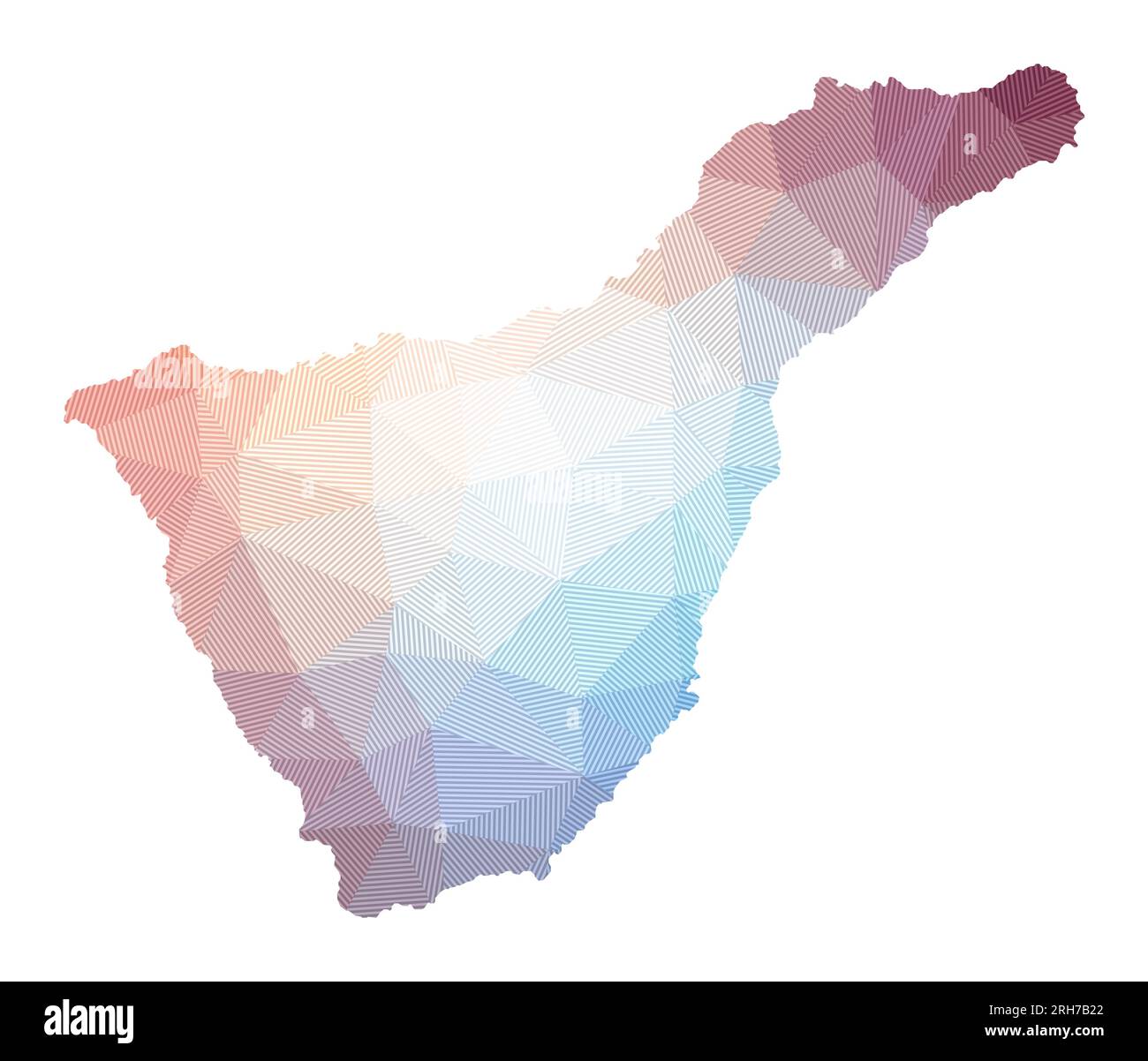 Map of Tenerife. Low poly illustration of the island. Geometric design ...