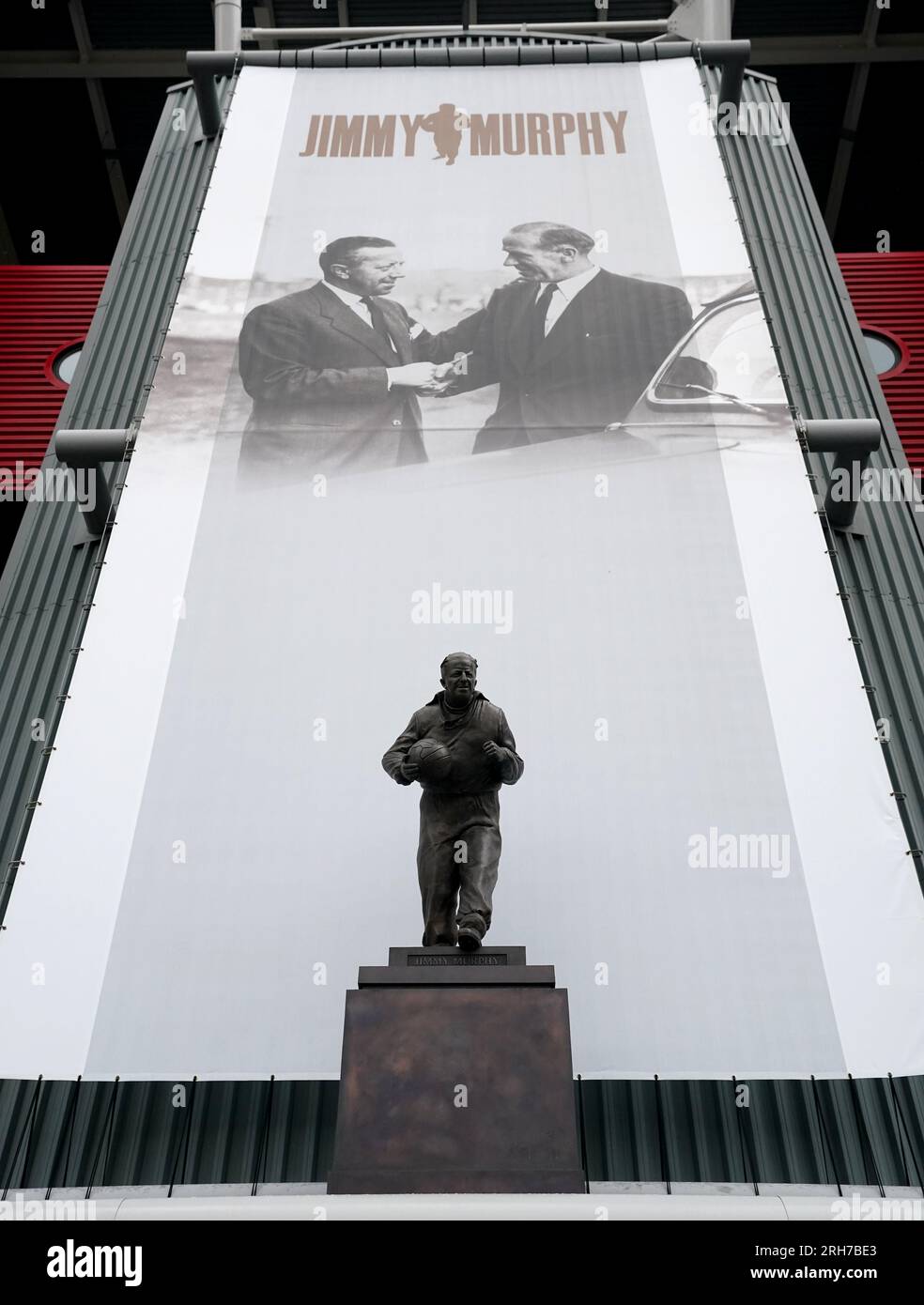 General view of a statue of former Manchester United manager Jimmy ...