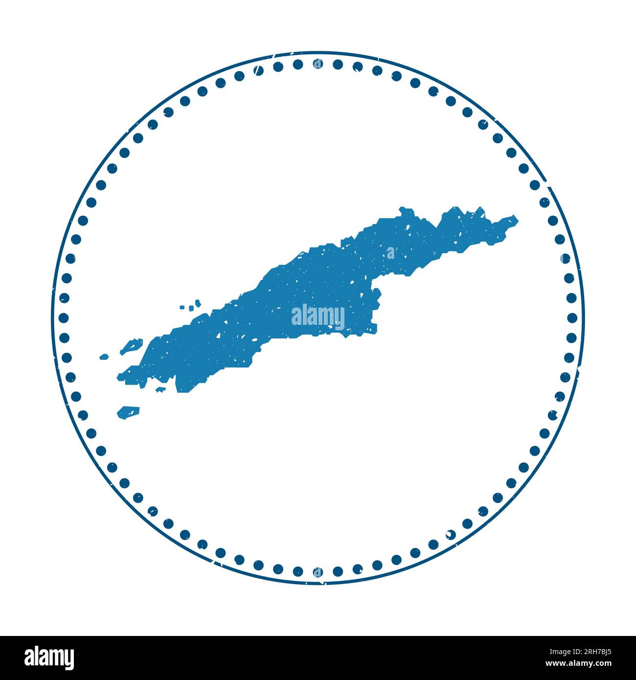 Hydra sticker. Travel rubber stamp with map of island, vector ...