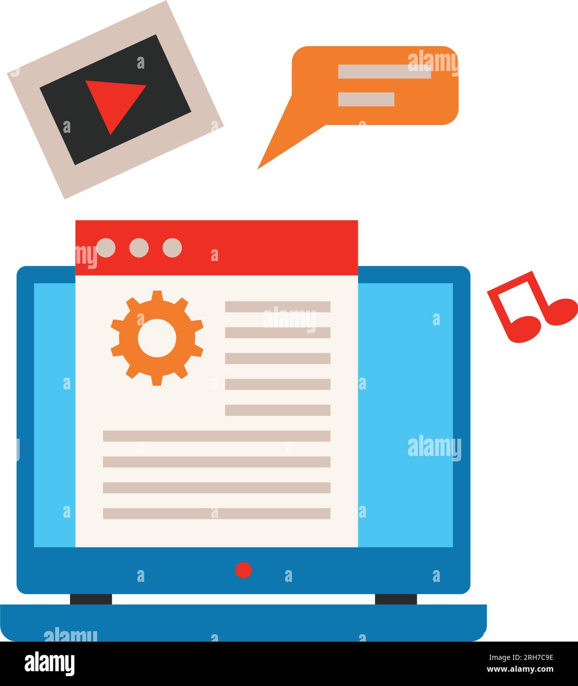 Global video blog icon Stock Vector Images - Alamy