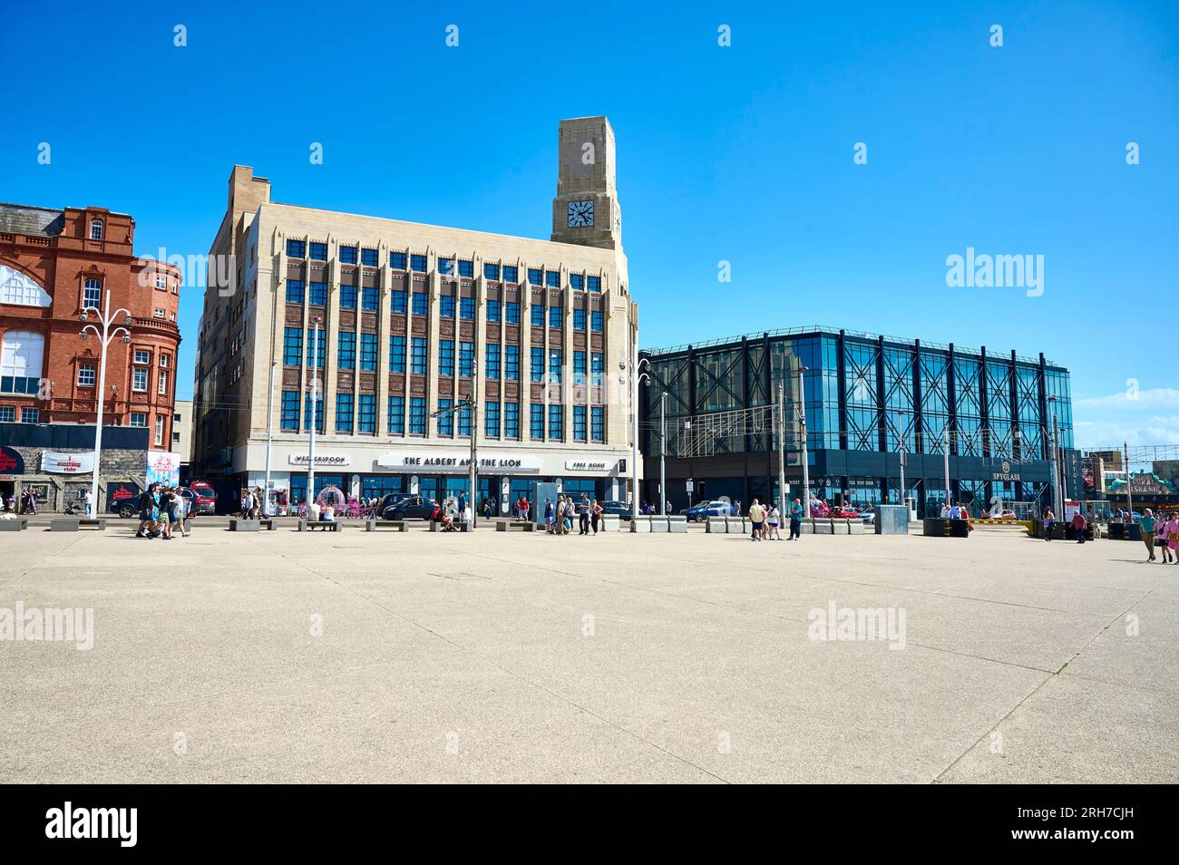 Blackpool seafront buildings,left,tower building,Albert and Lion,new ...