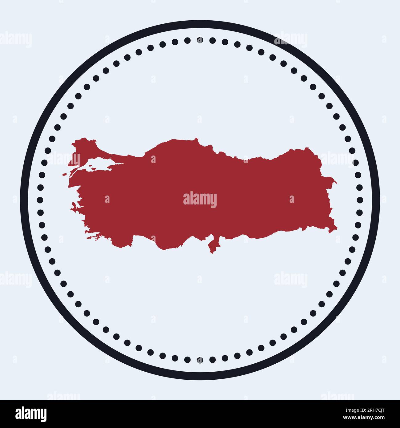 Turkey round stamp. Round logo with country map and title. Stylish ...