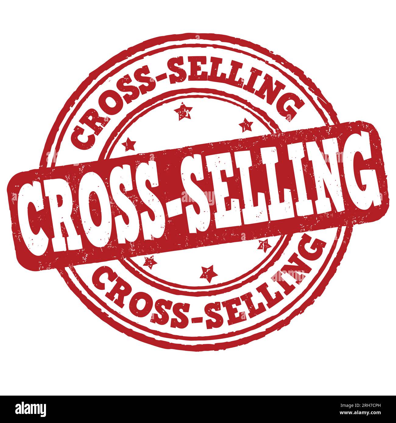 Cross selling grunge rubber stamp on white background, vector ...