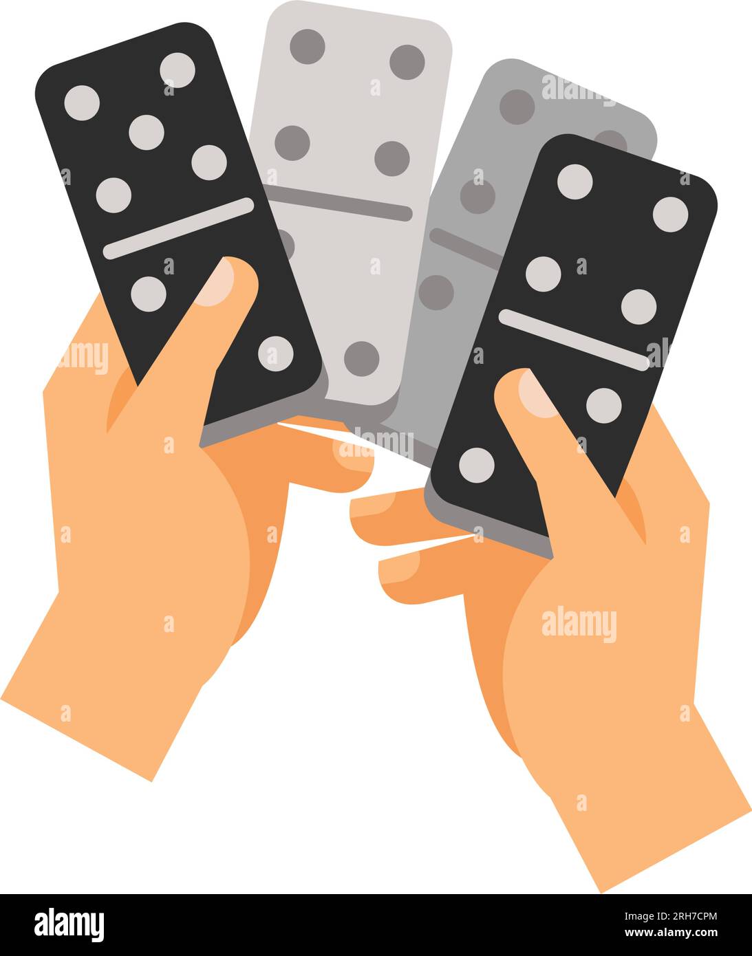 Dominoes in hands icon Stock Vector Image & Art - Alamy