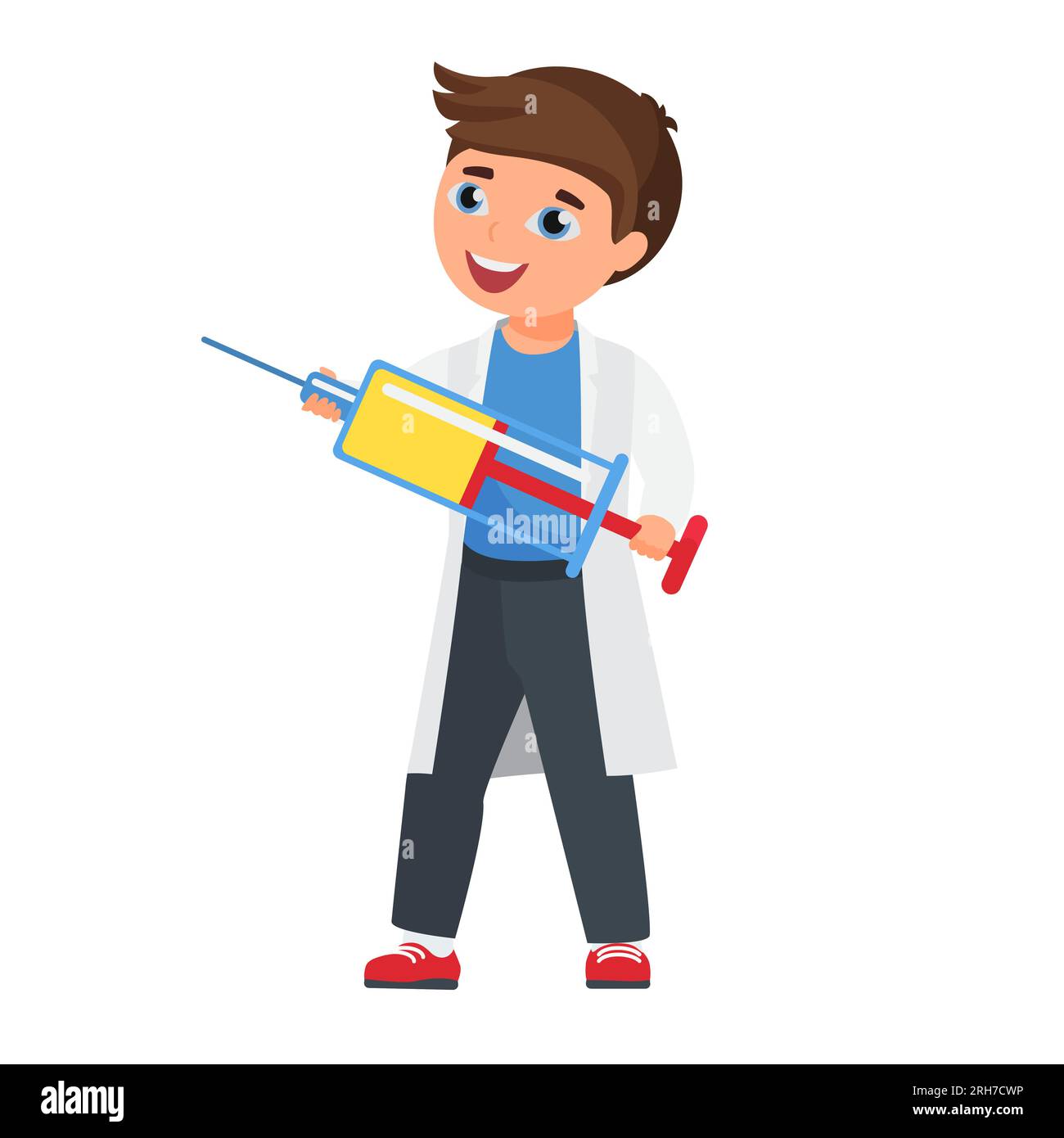 Kid profession doctor. Medical worker dream job for children vector ...