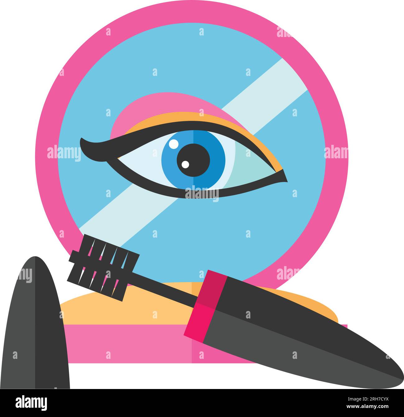 Applying makeup brush on Stock Vector Images - Alamy