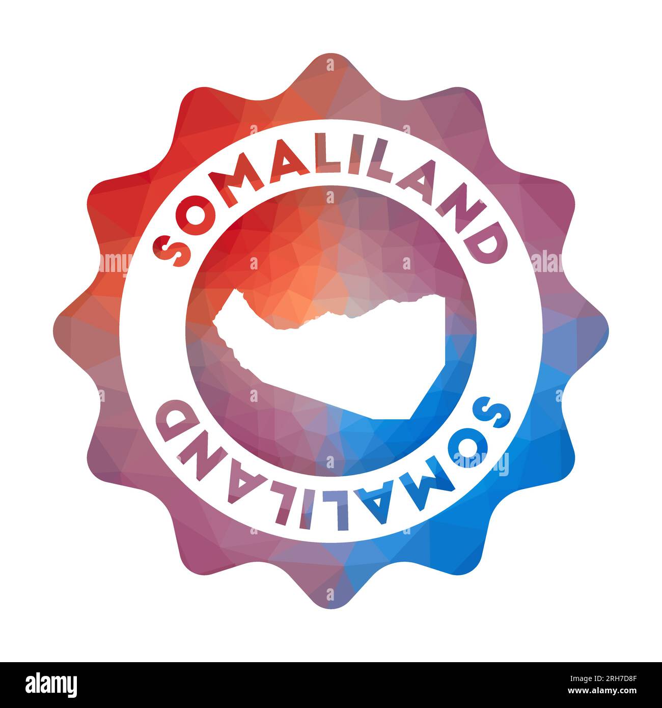 Somaliland low poly logo. Colorful gradient travel logo of the country ...