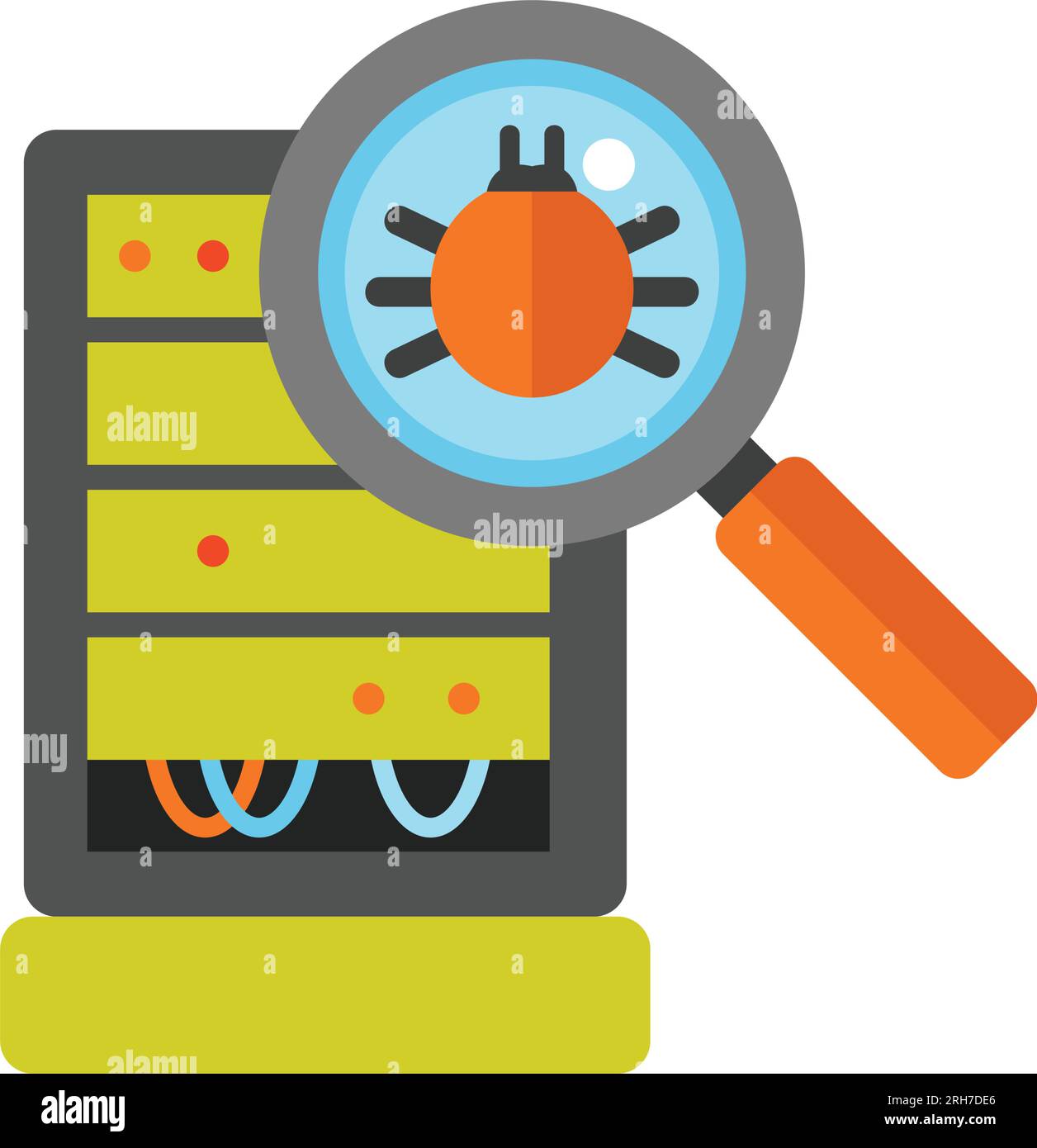 Database server bug inspection icon Stock Vector Image & Art - Alamy