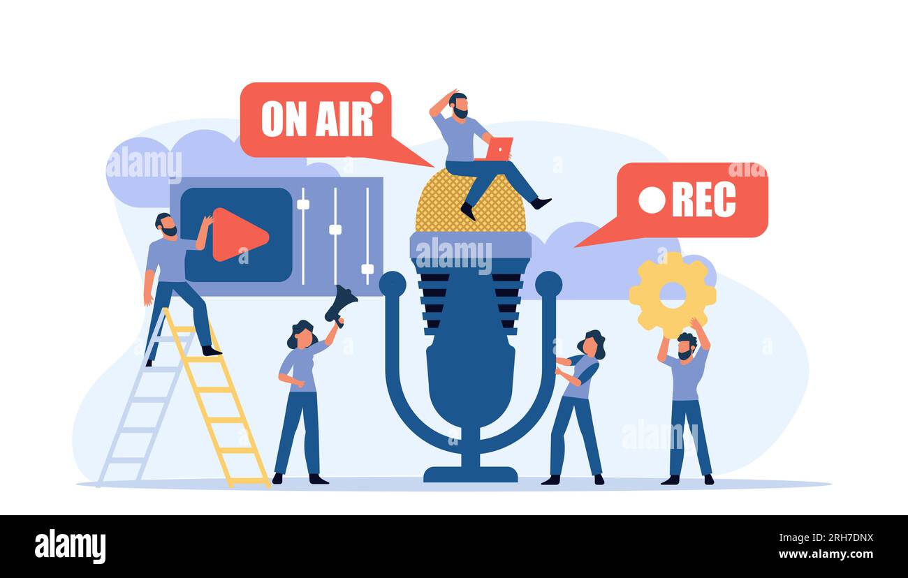 News presenter listen Cut Out Stock Images & Pictures - Alamy