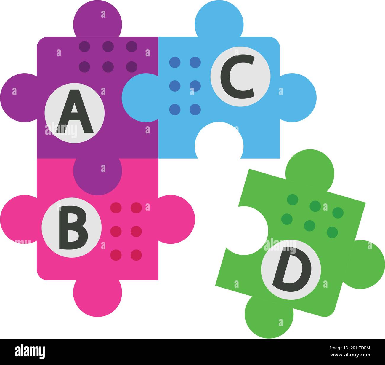 Puzzle with letters vector icon Stock Vector Image & Art - Alamy