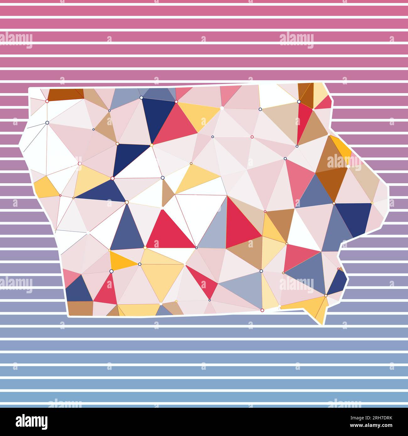 Iowa vector illustration. Iowa design on gradient stripes background ...