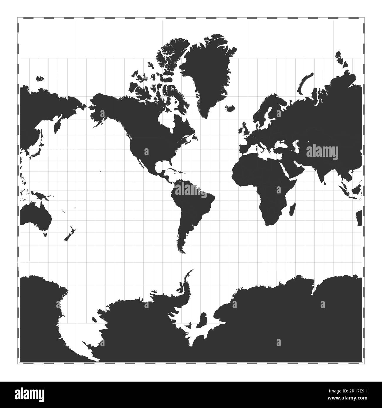 Mercator Projection With Latitude And Longitude