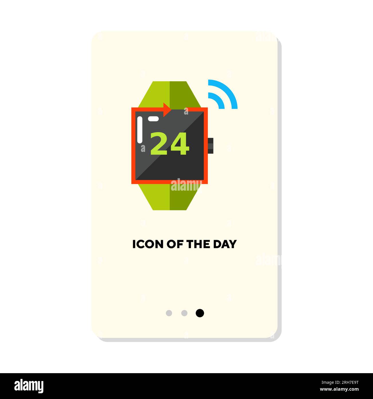 Watches with timer and alarm flat vector icon Stock Vector Image & Art ...