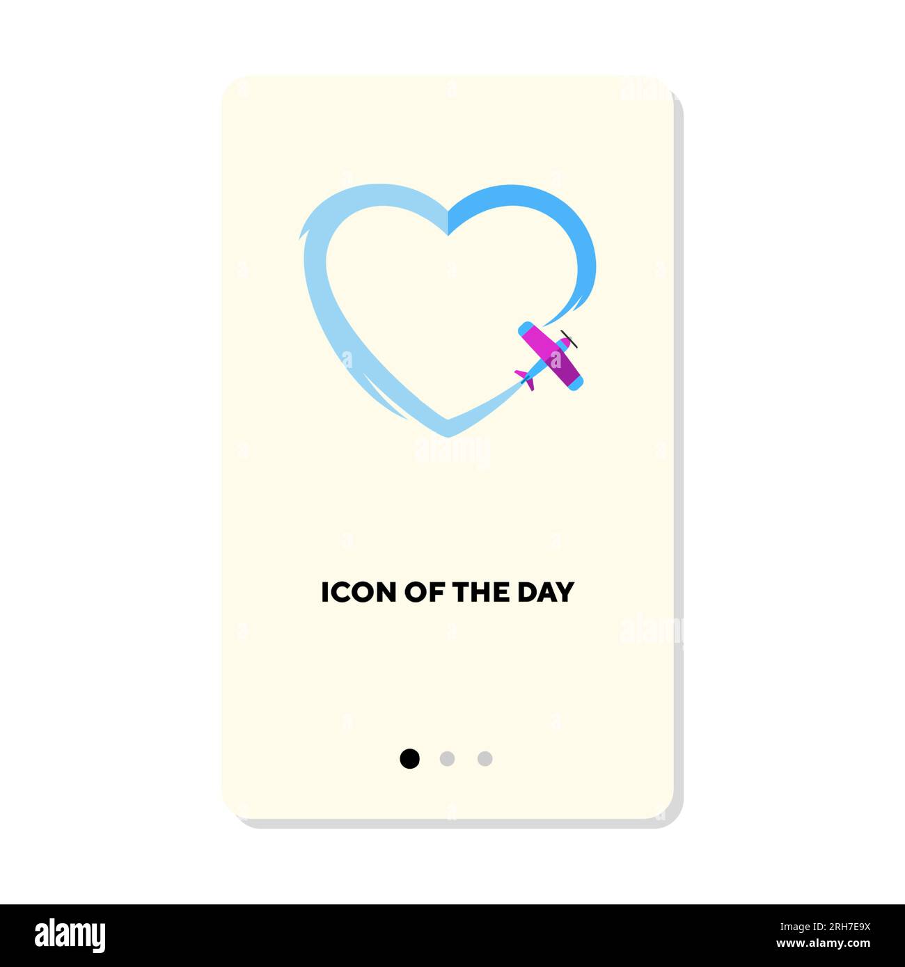 Heart-shaped airplane trail flat vector icon Stock Vector Image & Art ...