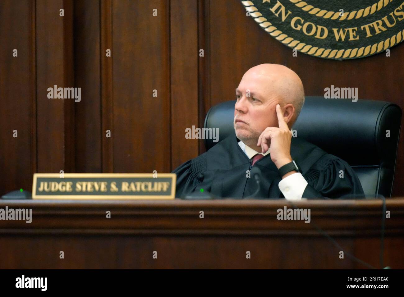 Rankin County Circuit Judge Steve Ratcliff listens as state attorneys ...