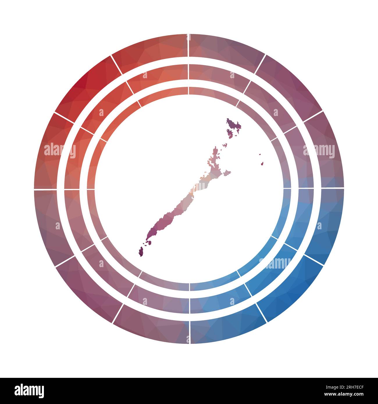 Palawan badge. Bright gradient logo of island in low poly style ...