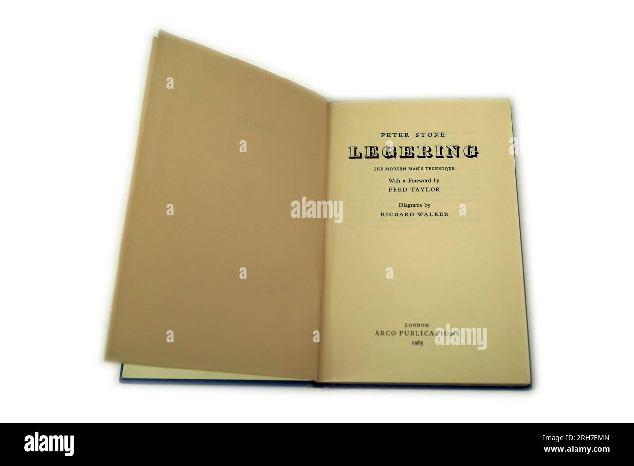 Ledgering by Peter Stone hardback book cover. Studio set up with white ...