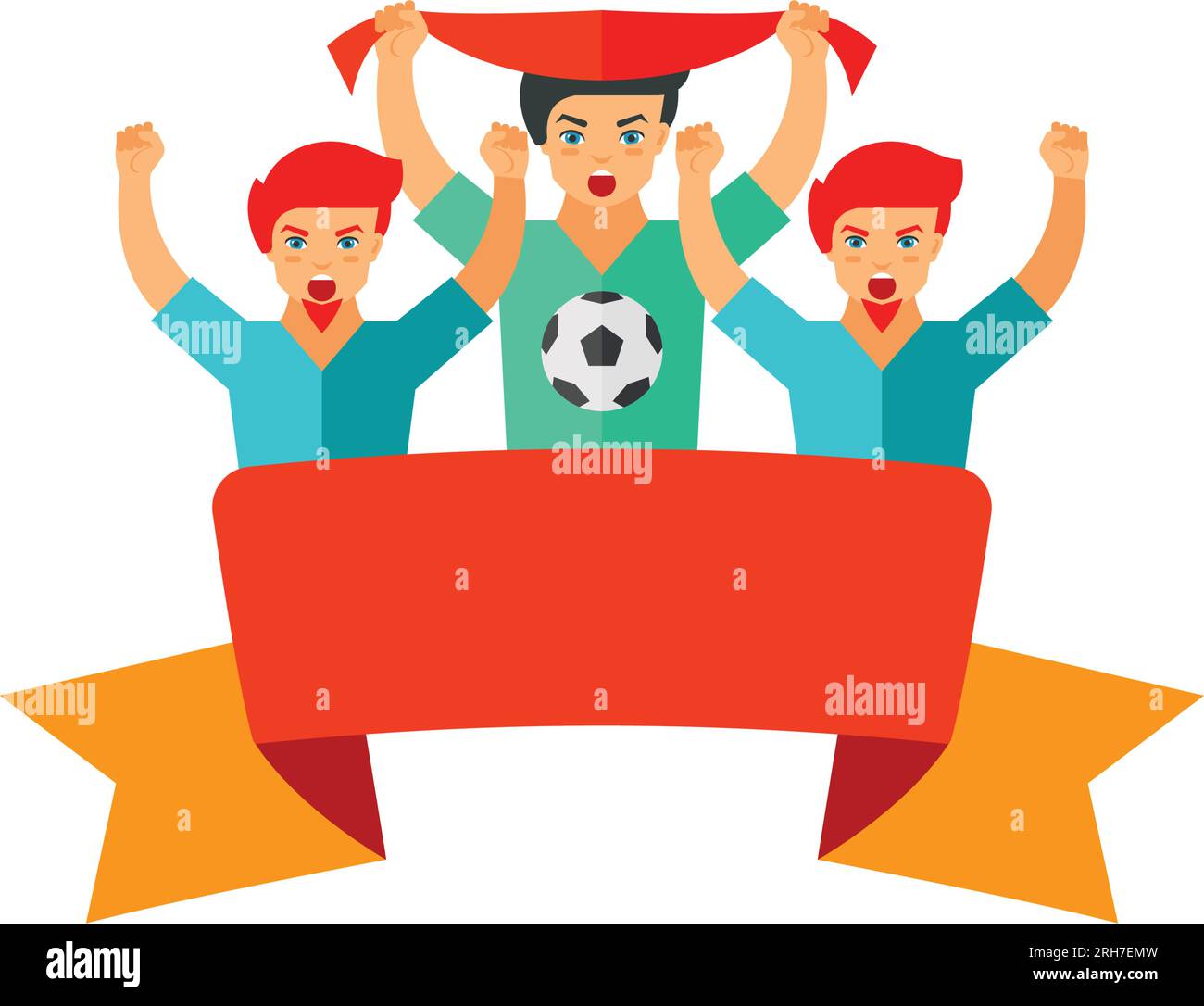 Football crowd cheering Cut Out Stock Images & Pictures - Alamy