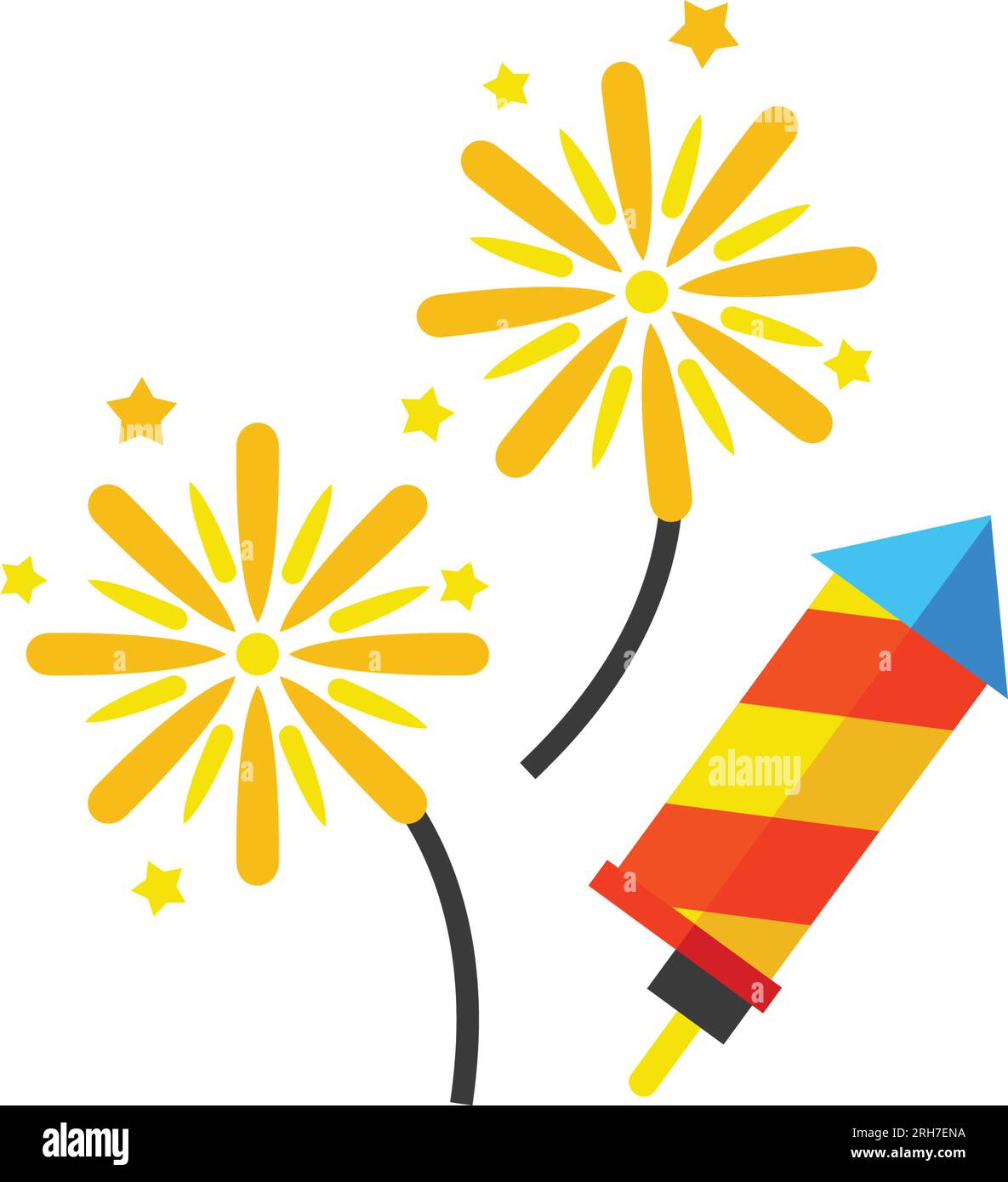 Exploding pyrotechnic rockets vector icon Stock Vector Image & Art - Alamy