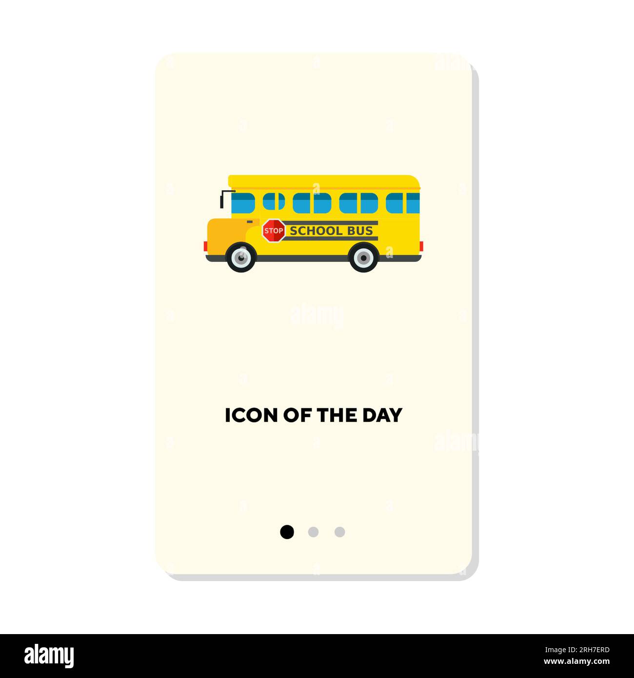 Yellow school bus flat vector icon Stock Vector Image & Art - Alamy