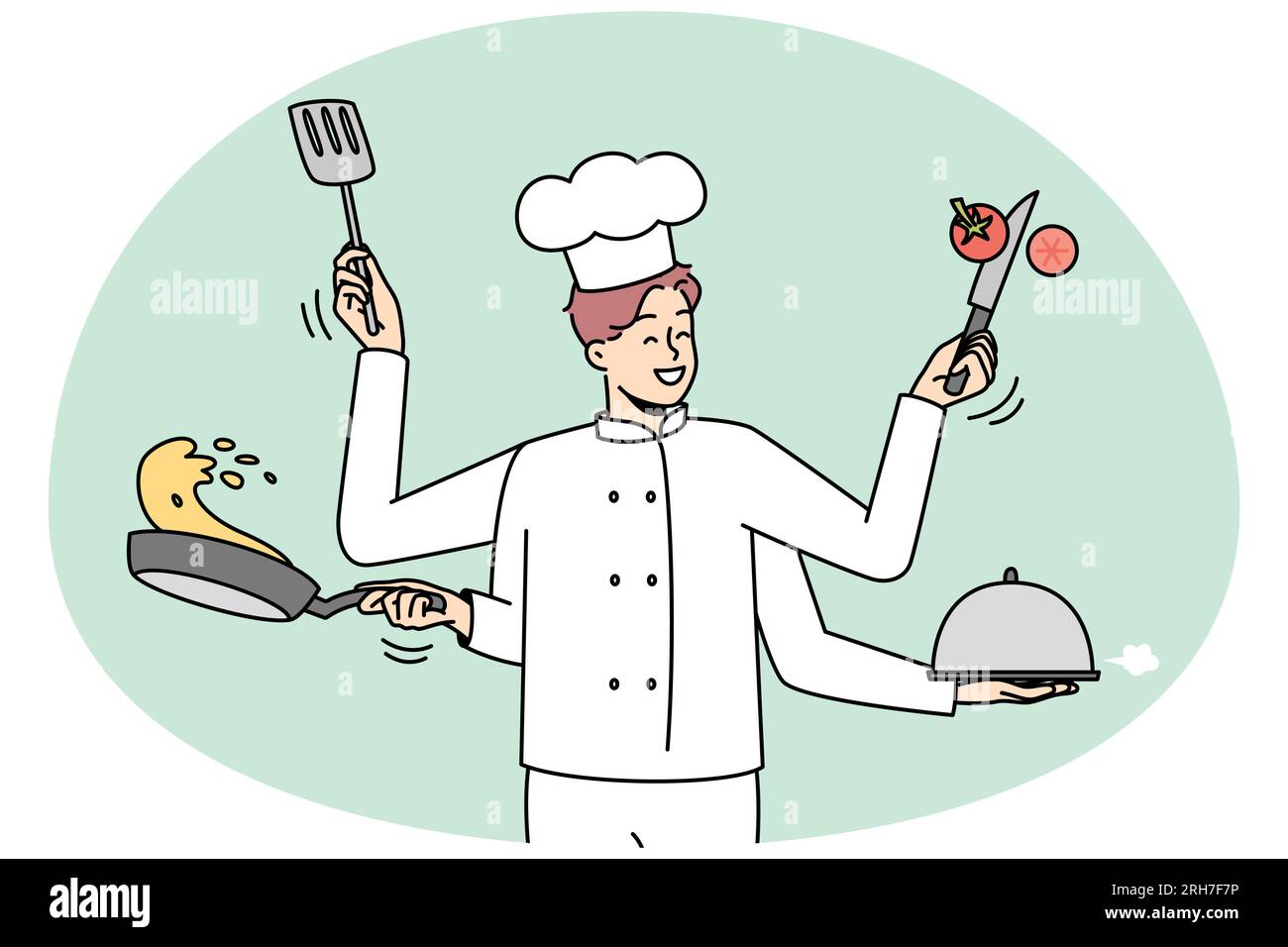 Skillful multitasking Stock Vector Images - Alamy