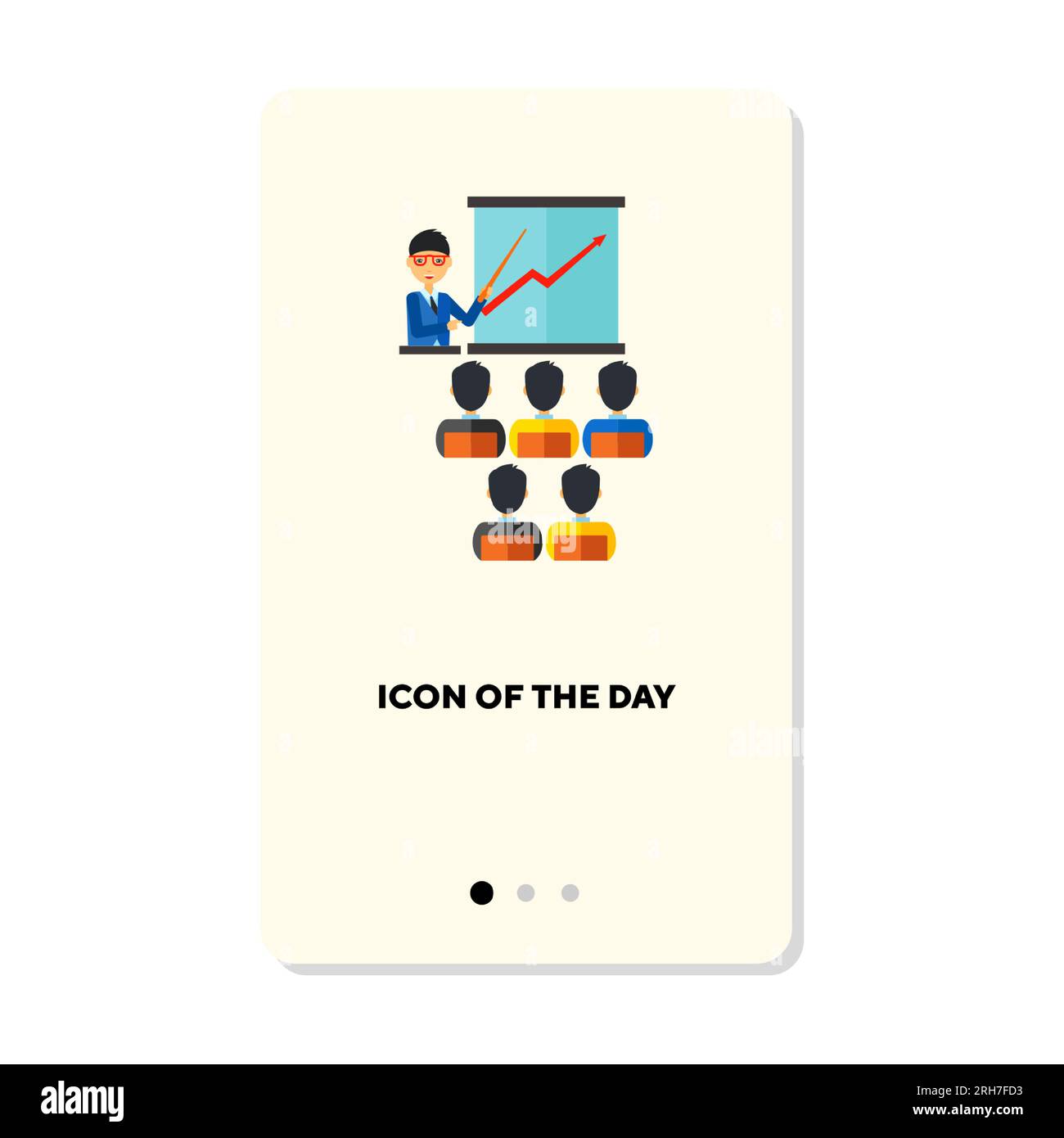 Manager setting company goals on meeting flat vector icon Stock Vector Image & Art - Alamy