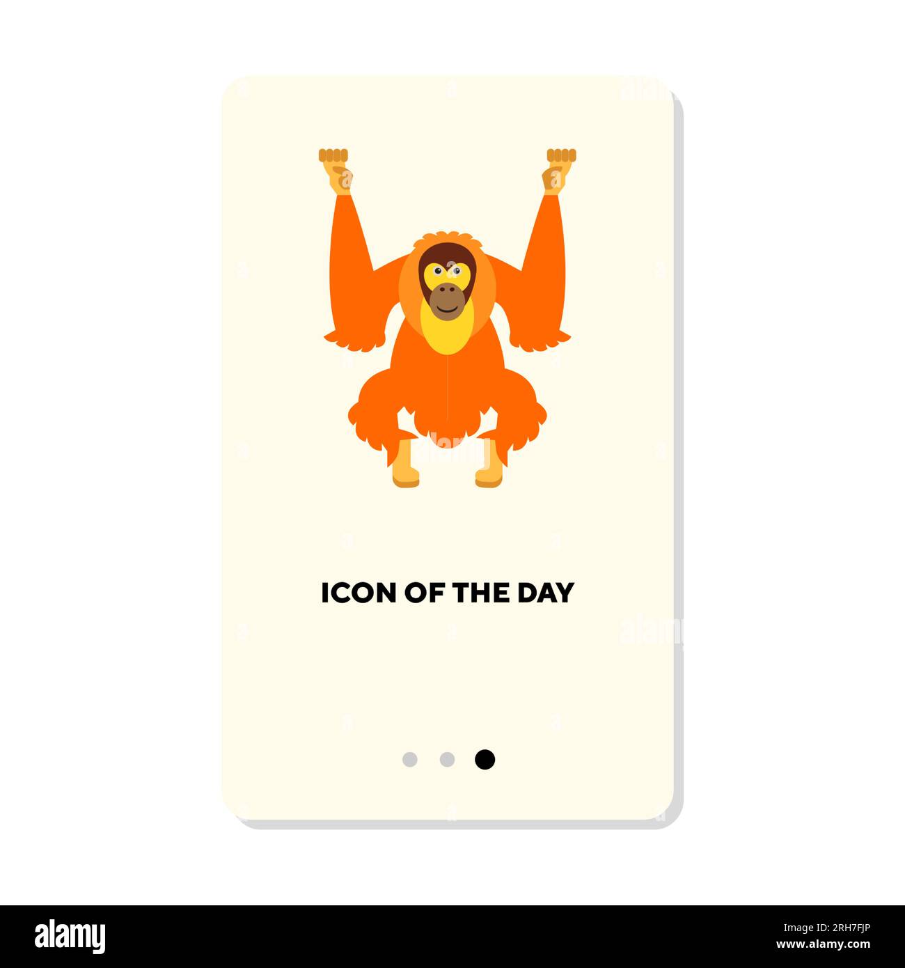 Angry chimpanzee from savanna flat vector icon Stock Vector Image & Art ...