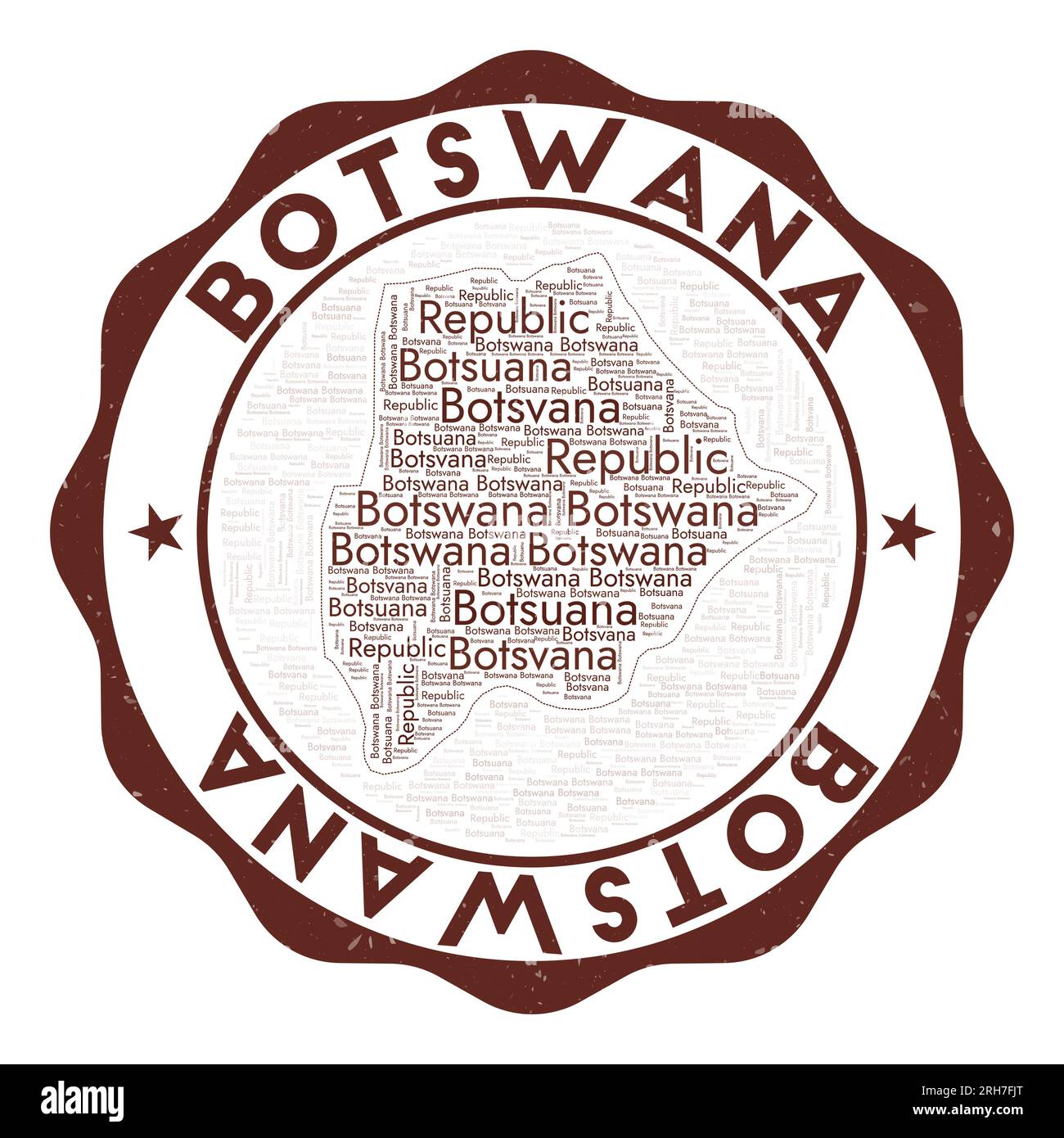 Botswana logo. Awesome country badge with word cloud in shape of ...