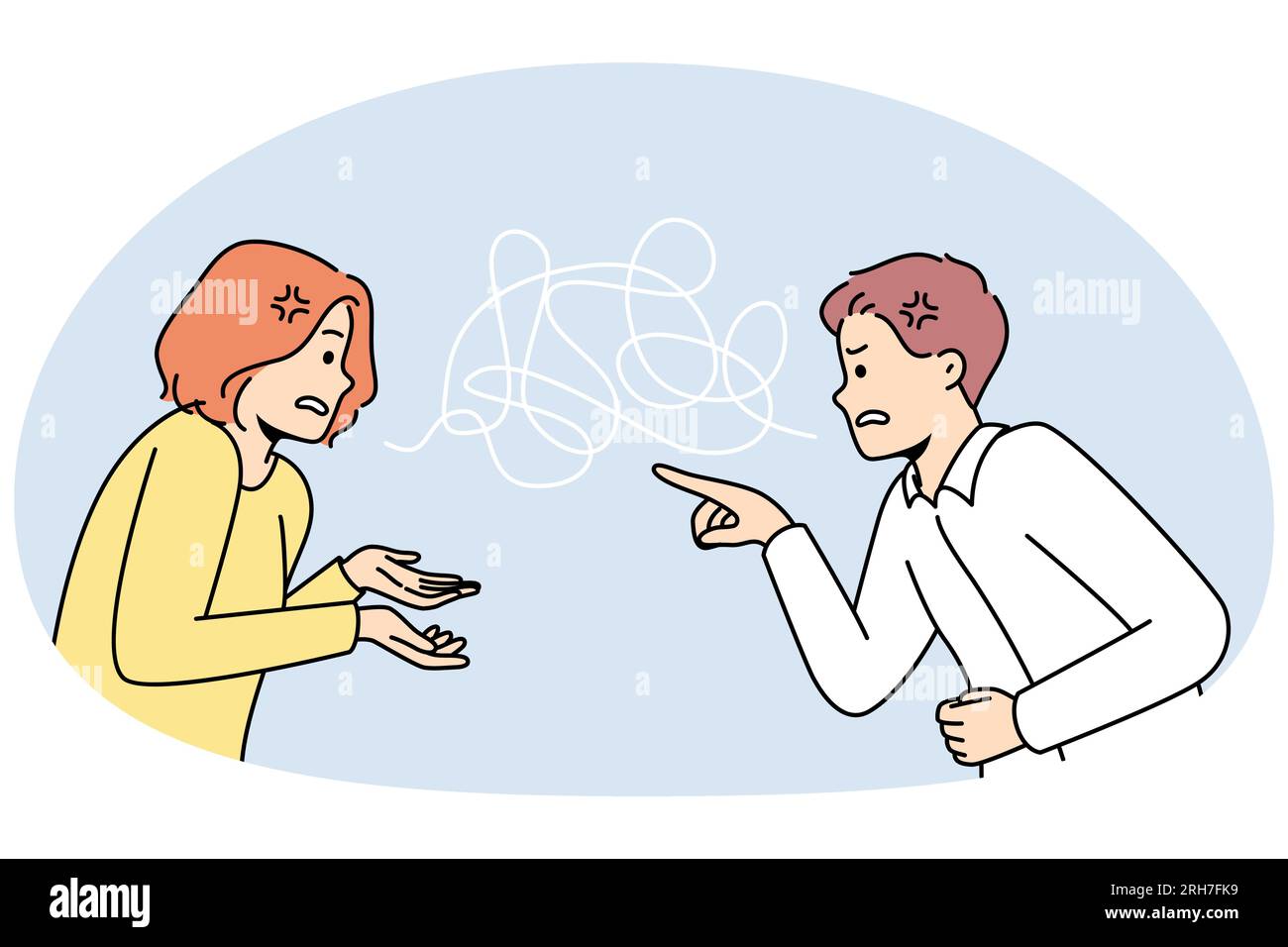Cartoon man blaming hi-res stock photography and images - Alamy