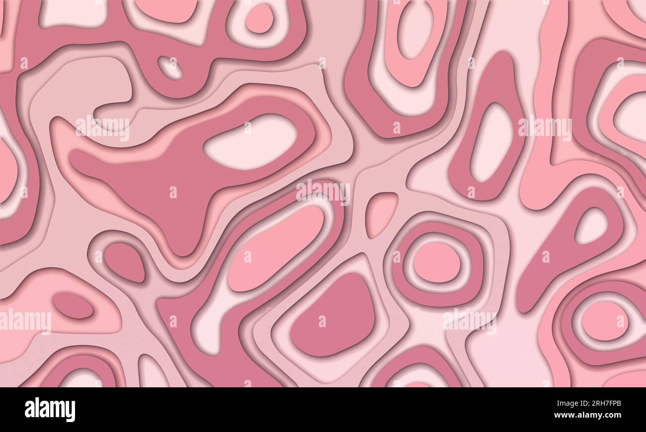 Papercut multi layers pink color texture background. Abstract ...