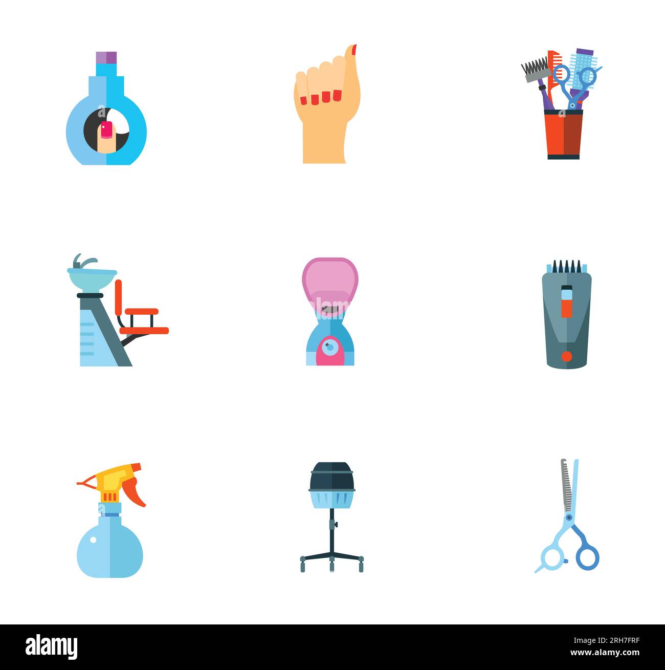 Hairdressing salon icon set Stock Vector Image & Art - Alamy
