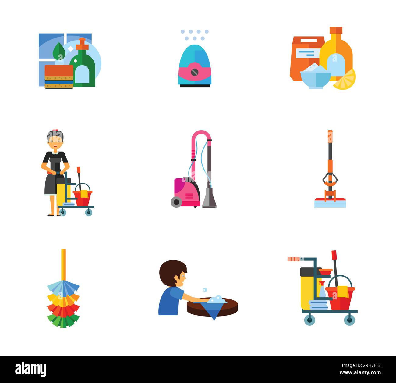Cleaning icon set Stock Vector Image & Art - Alamy