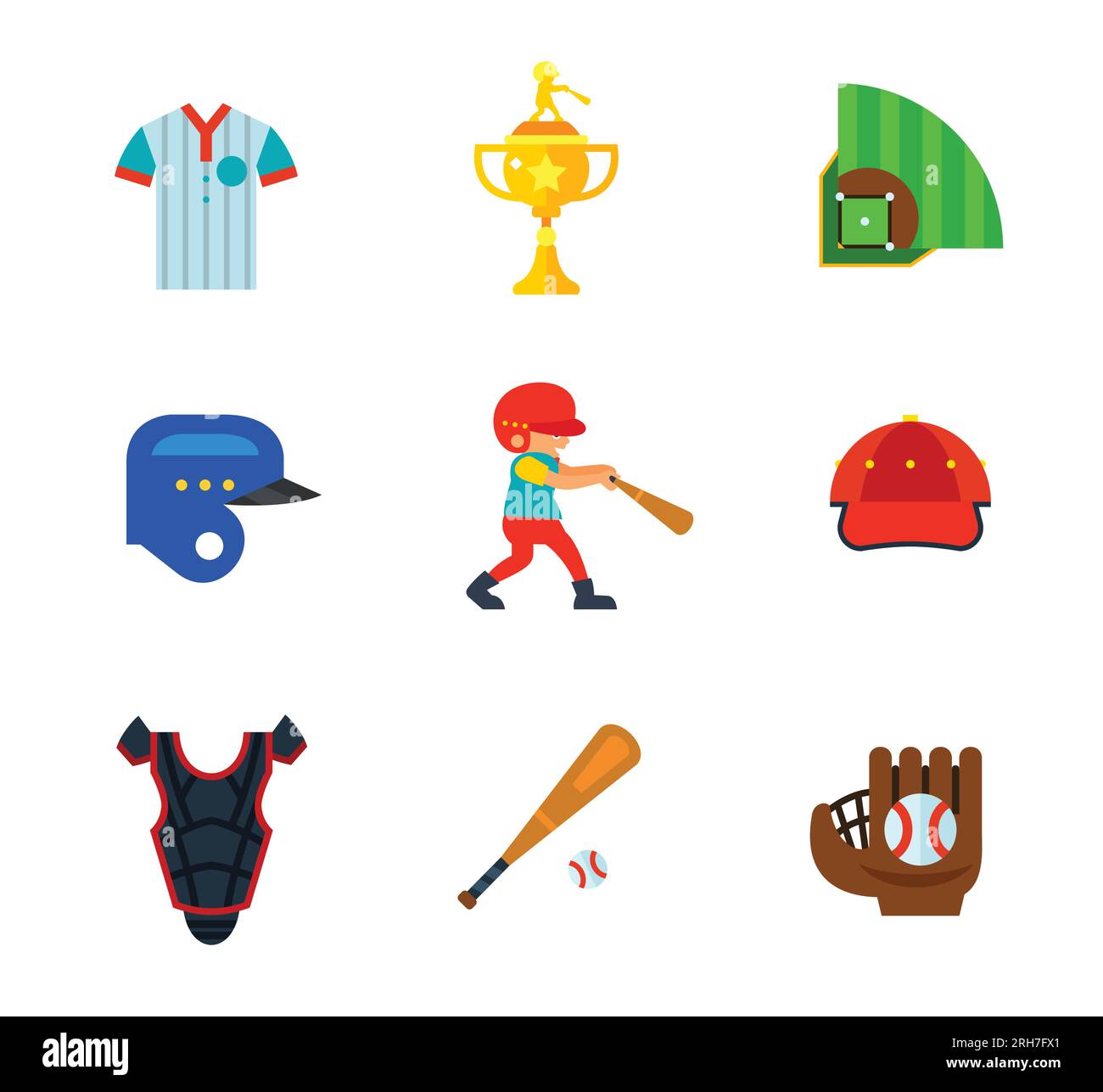 Baseball icon set Stock Vector Image & Art - Alamy