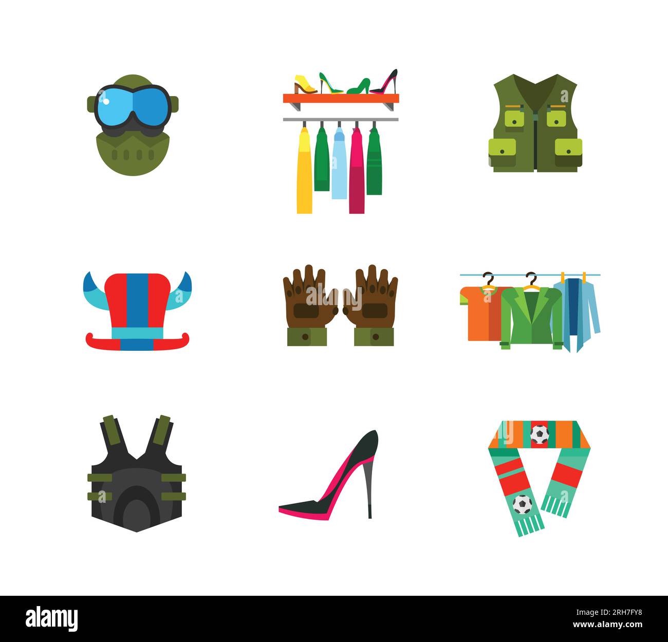 Protective wear and clothes icon set Stock Vector Image & Art - Alamy