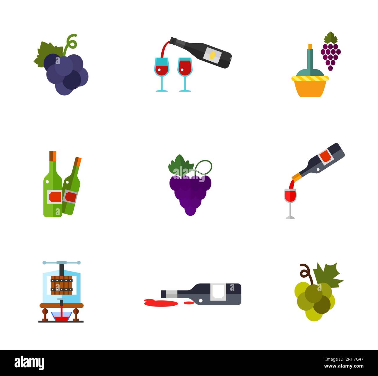 Winery icon set Stock Vector Image & Art - Alamy