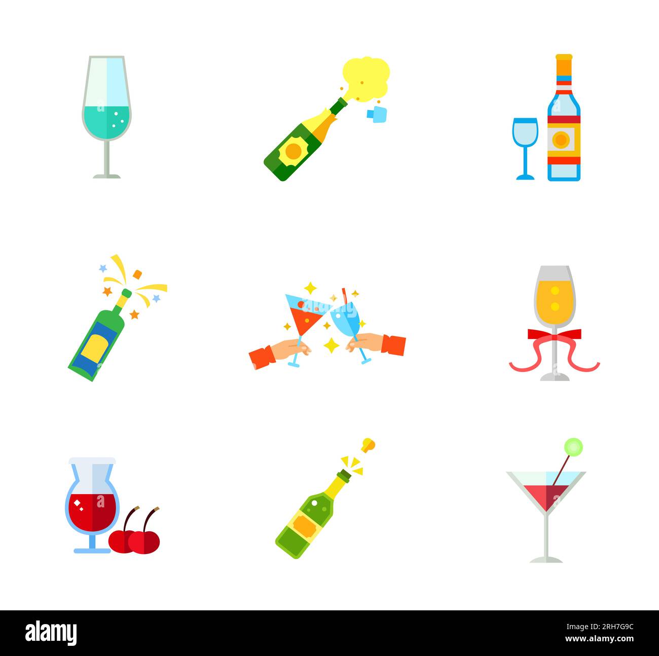 Alcoholic drinks icon set Stock Vector Image & Art - Alamy