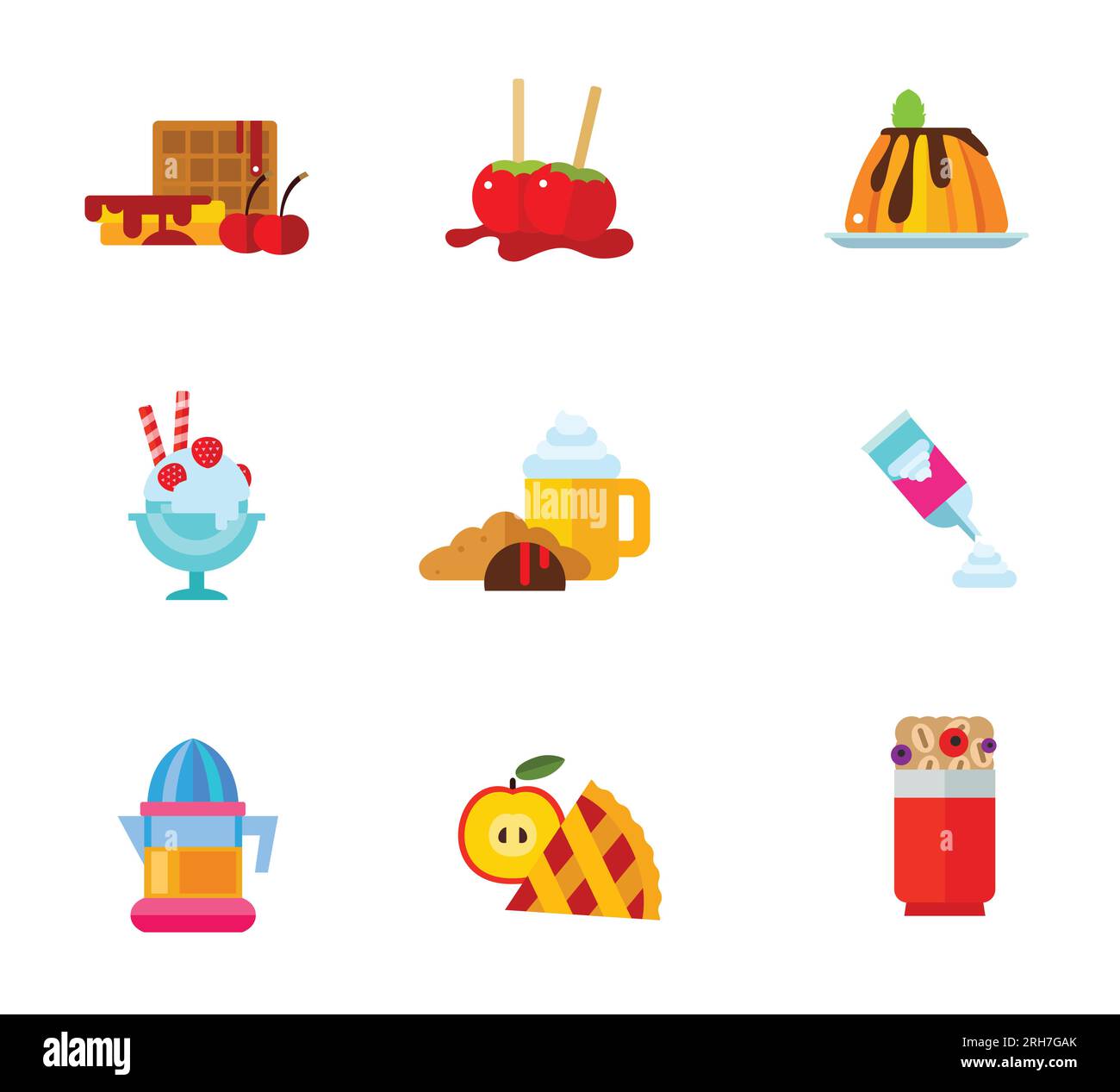 Dessert icon set Stock Vector Image & Art - Alamy