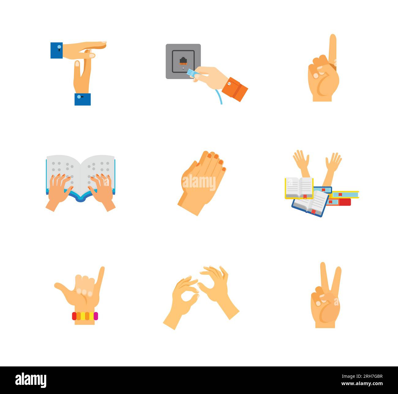 Gesture icon set Stock Vector Image & Art - Alamy